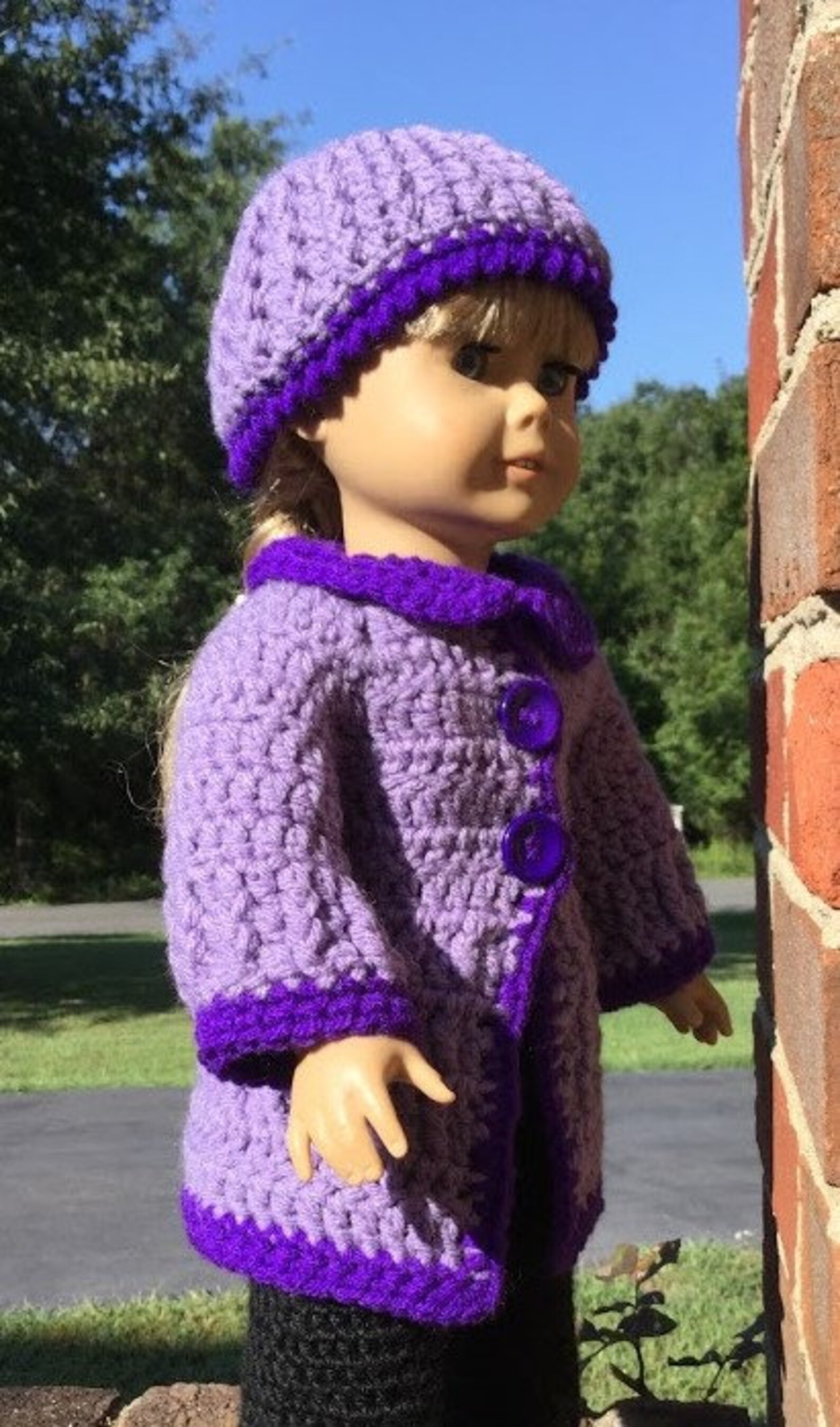DOLL SWEATER PATTERN Crochet Doll Sweater & Hat Pattern for | Etsy