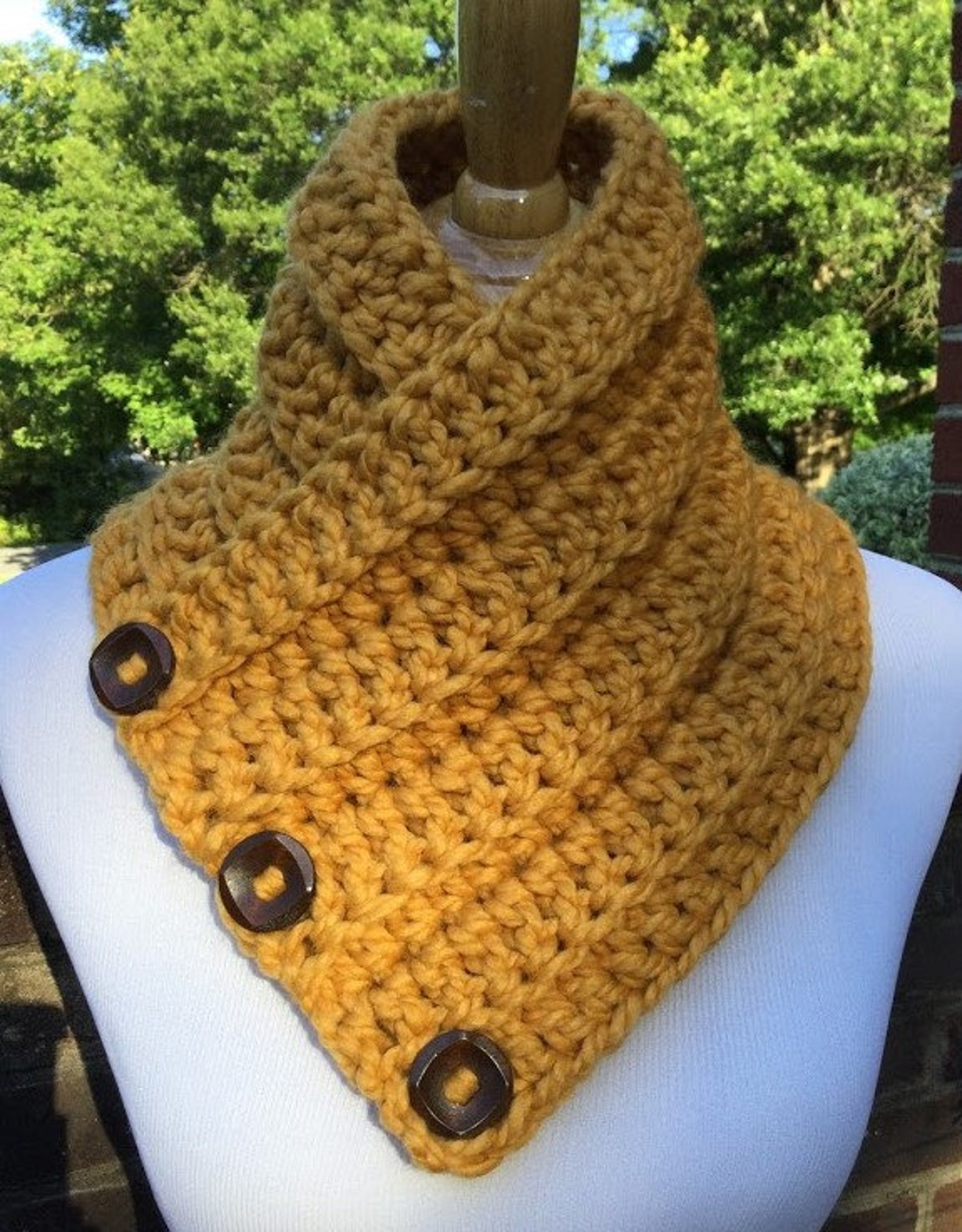 Crochet Button Cowl DIY KIT Complete Chunky Cowl Kit Make Your Own ...