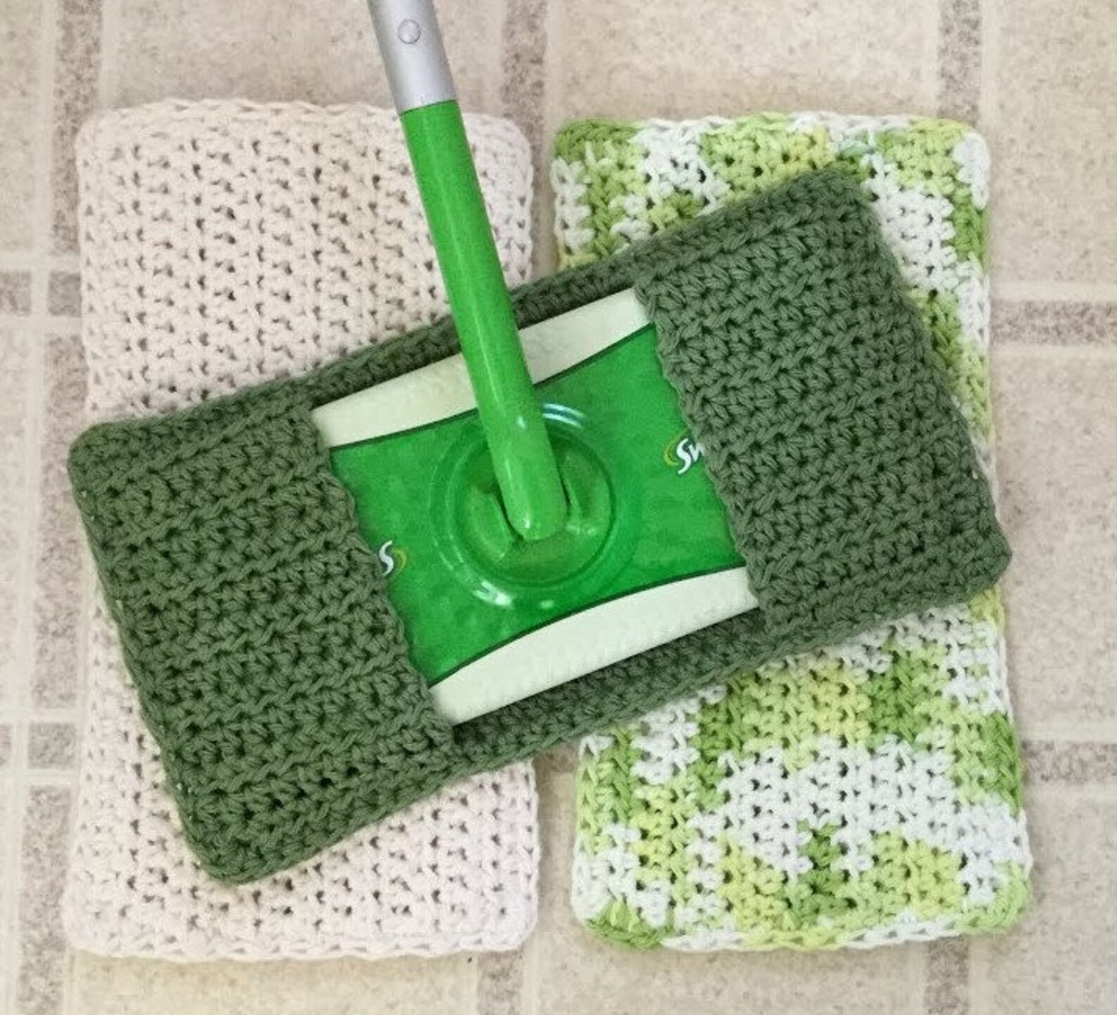 ECO Friendly SWEEPER COVERS Cleaning Crochet Sweeper Pads | Etsy