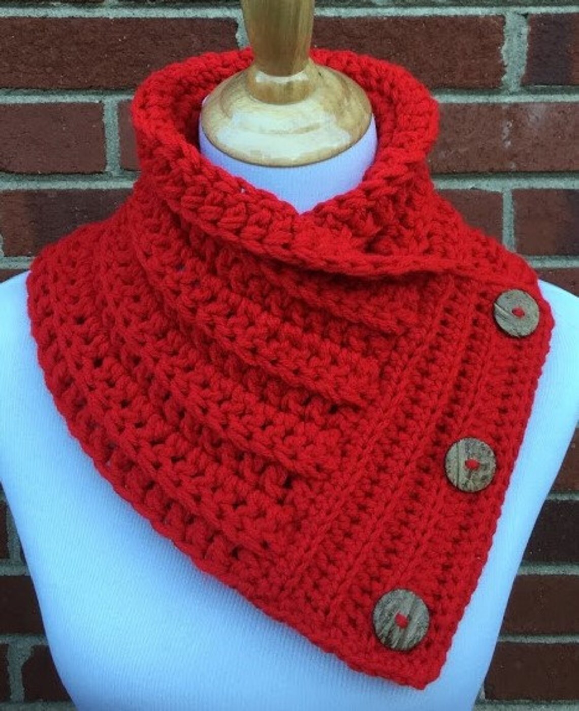 Button Cowl PATTERN PDF Instant Download Crochet Bulky Boston | Etsy