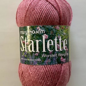 Mary Maxim Starlette Acrylic Yarn Color 084 Light Old Rose Lot Number ...