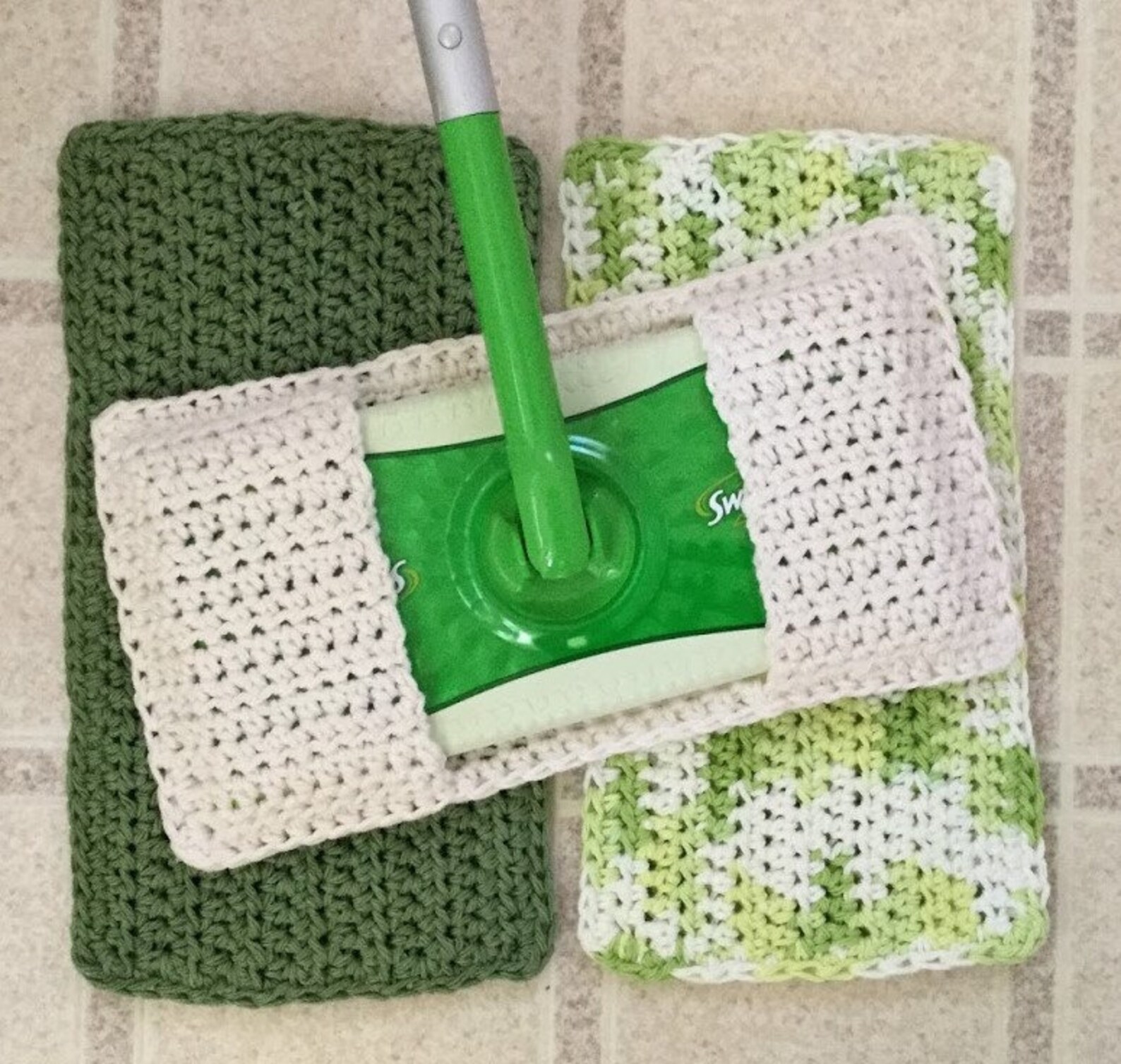 ECO Friendly SWEEPER COVERS Cleaning Crochet Sweeper Pads | Etsy