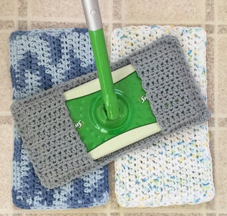 ECO Friendly SWEEPER COVERS Cleaning Crochet Sweeper Pads Handmade ...