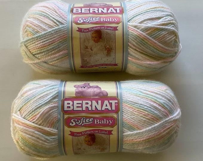 Bernat Softee Baby Acrylic Yarn in Color 31306 "baby Baby" / Lot 197015 ...