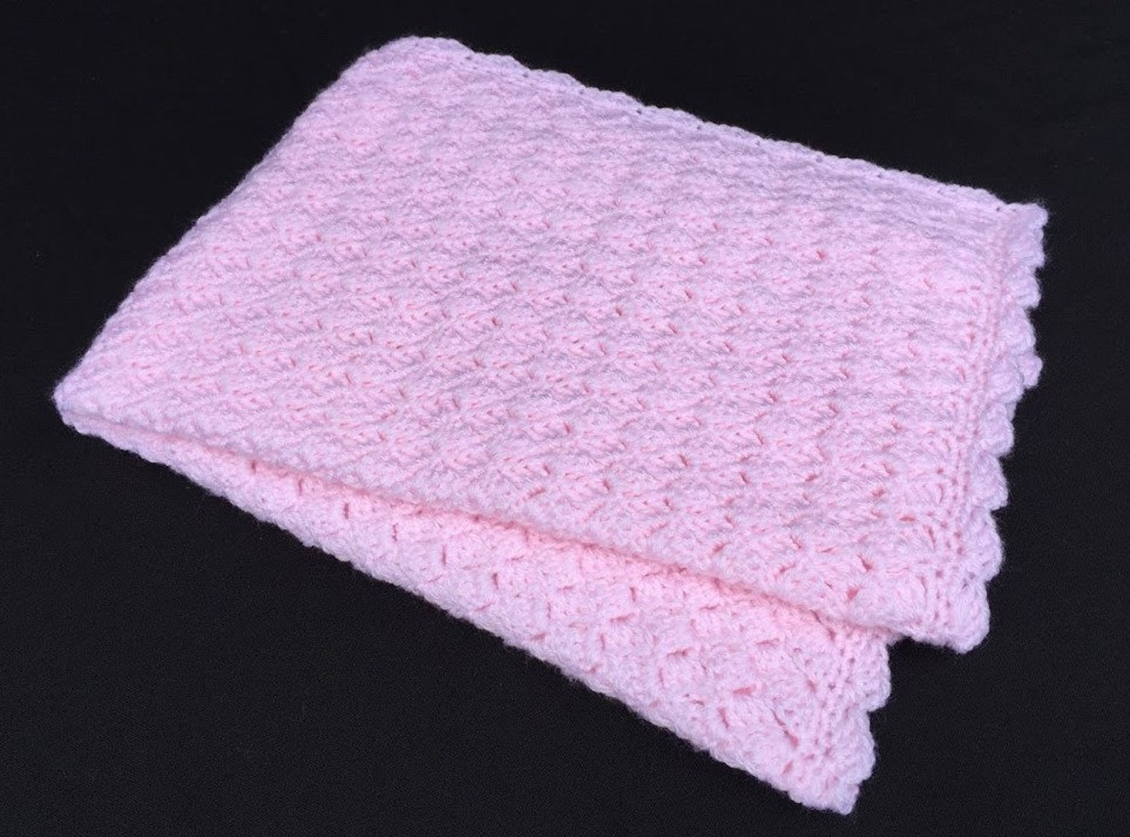 Baby Blanket PATTERN Slanted Shell Stitch Crochet Baby Blanket PDF ...