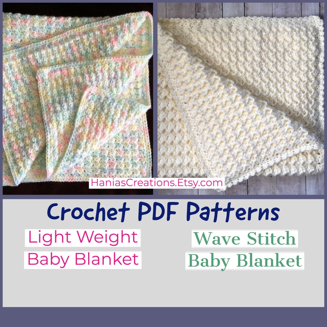 Baby Blanket PDF PATTERNS Crochet Light Weight Baby Blanket Easy ...