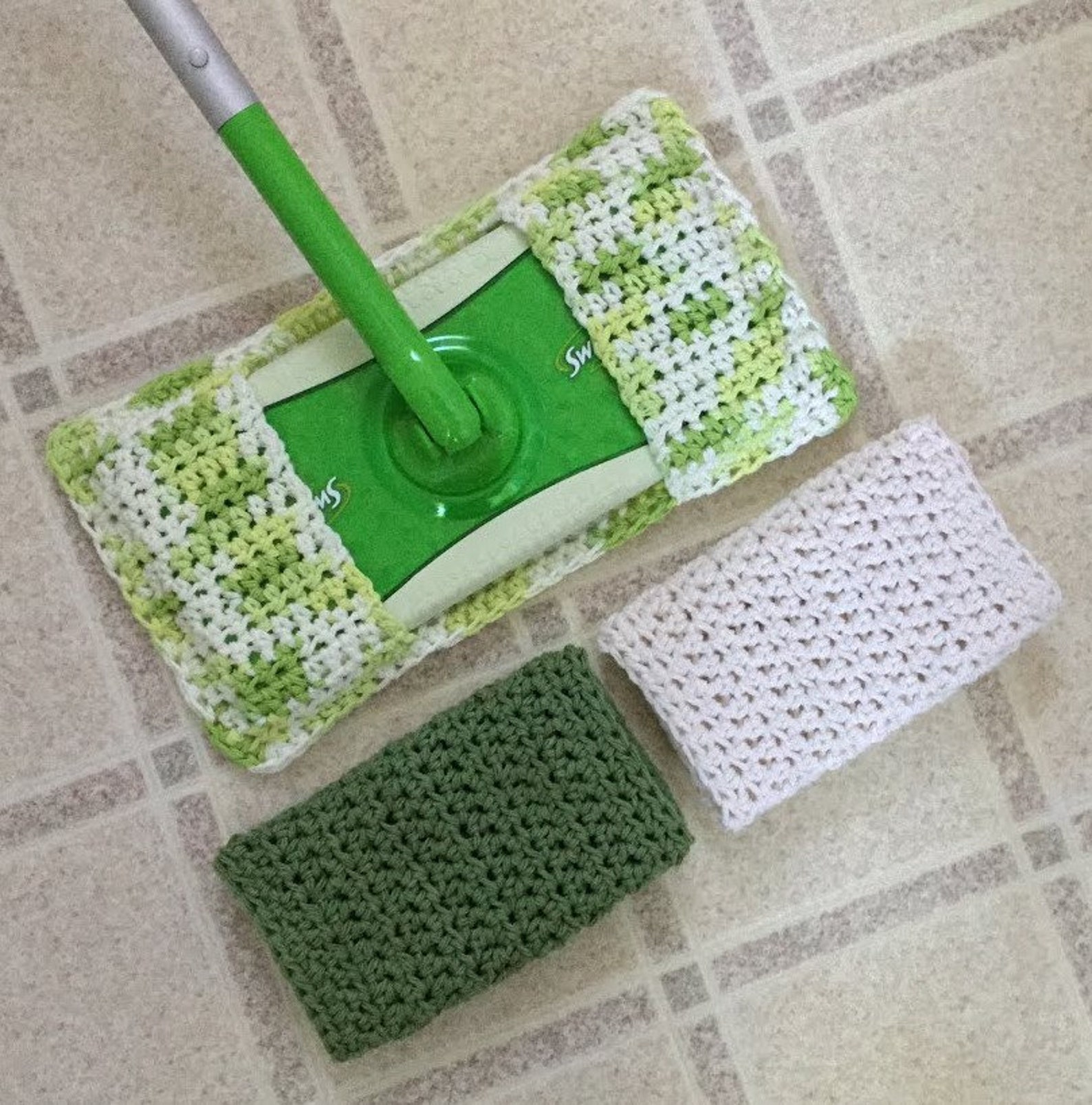 ECO Friendly SWEEPER COVERS Cleaning Crochet Sweeper Pads | Etsy