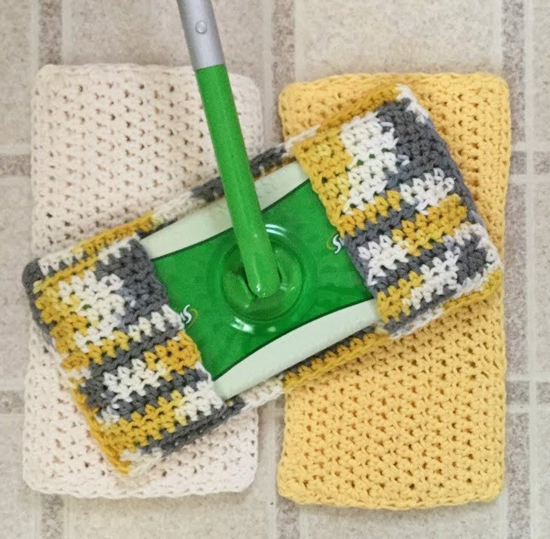 ECO Friendly SWEEPER COVERS Cleaning Crochet Sweeper Pads Handmade ...