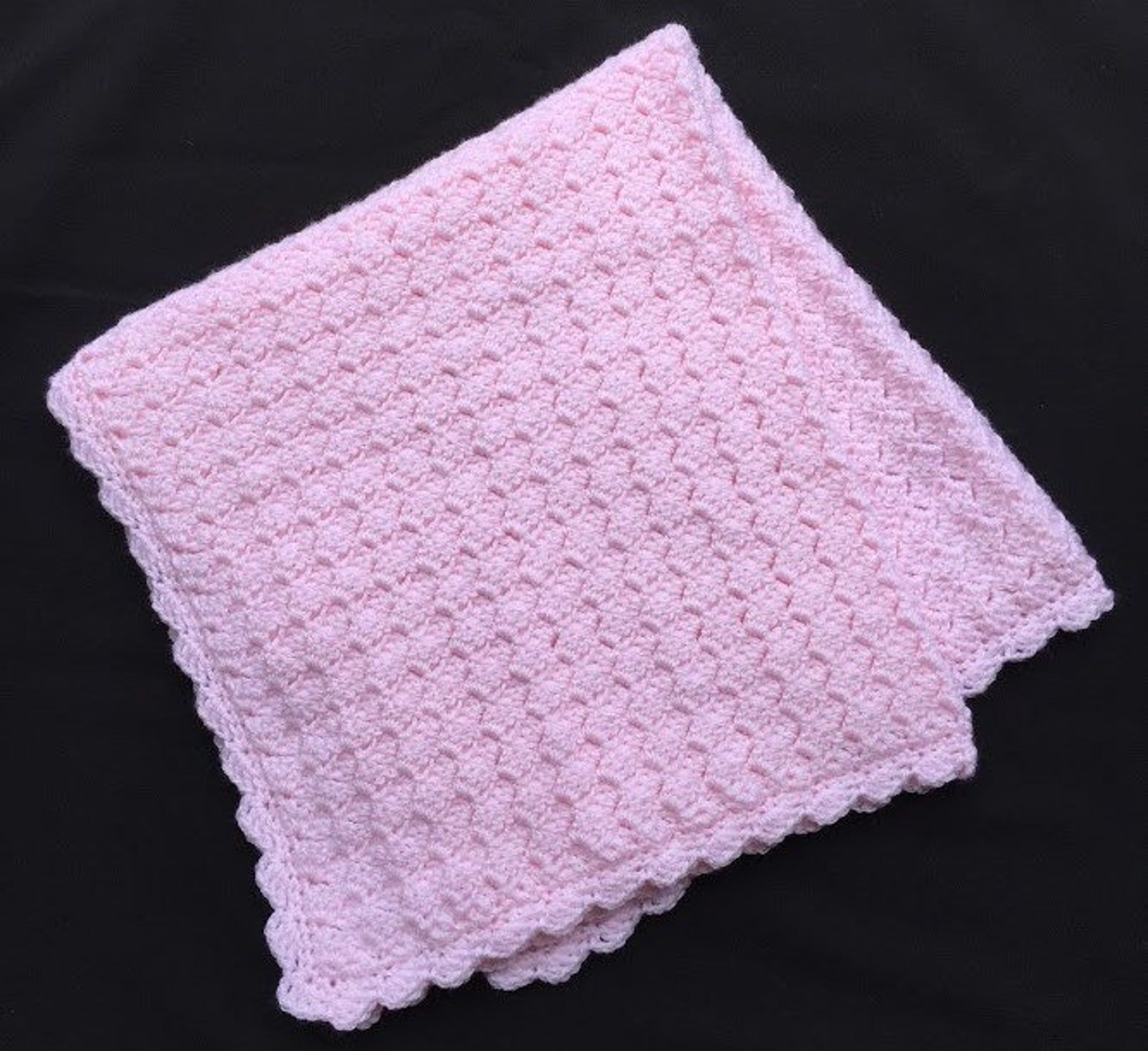 Baby Blanket PATTERN Slanted Shell Stitch Crochet Baby Blanket PDF ...