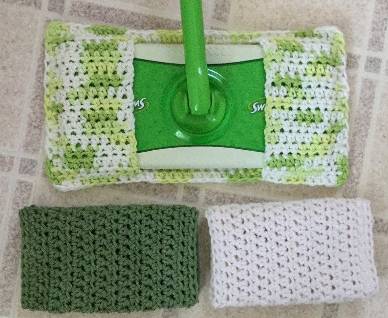 ECO Friendly SWEEPER COVERS Cleaning Crochet Sweeper Pads | Etsy