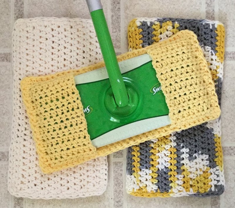 ECO Friendly SWEEPER COVERS Cleaning Crochet Sweeper Pads Handmade ...