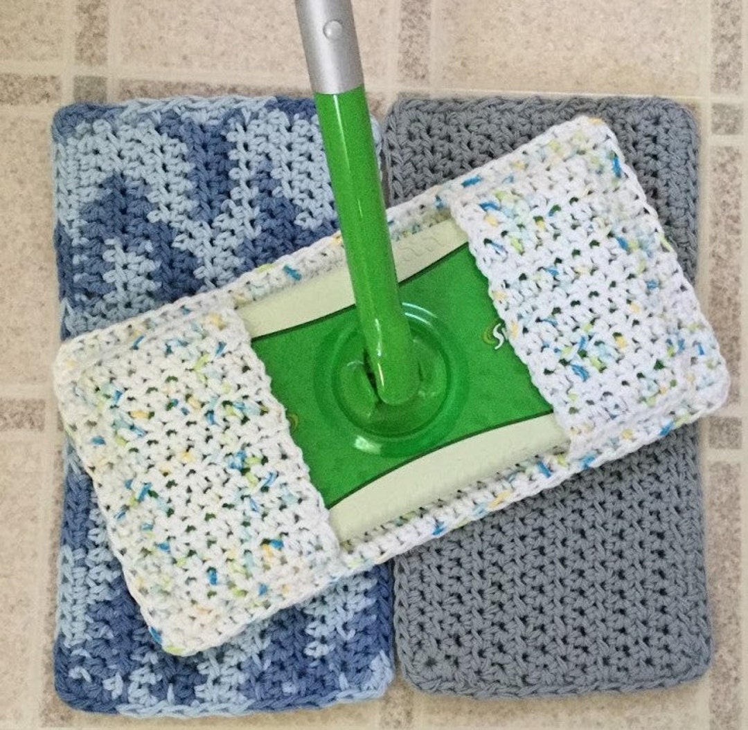 ECO Friendly SWEEPER COVERS Cleaning Crochet Sweeper Pads Handmade ...