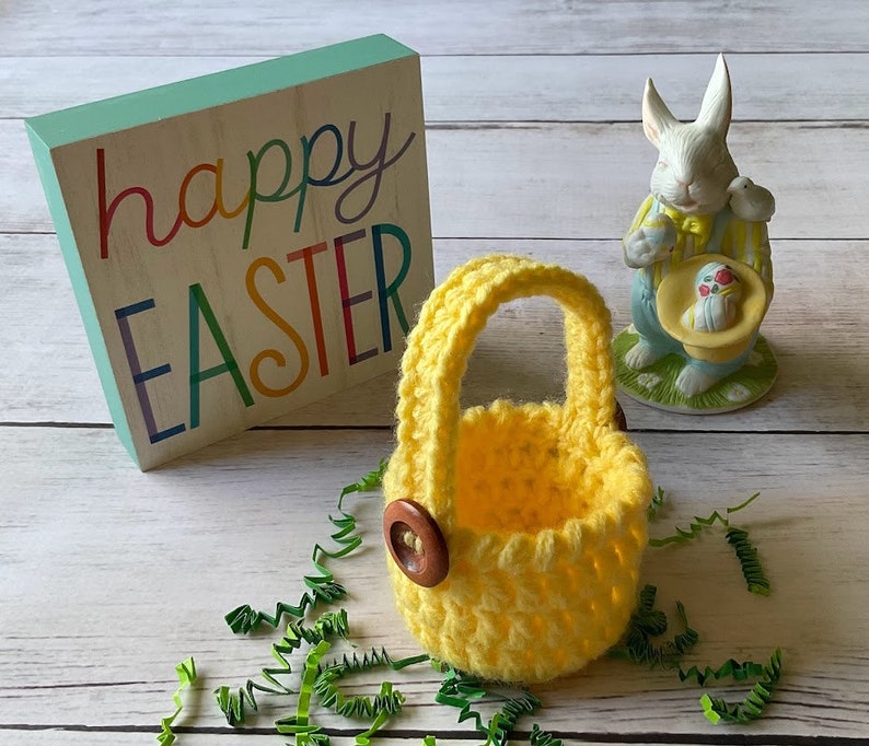 CROCHET PATTERN Easter Mini Basket Pattern Pdf Pattern Instant Download ...