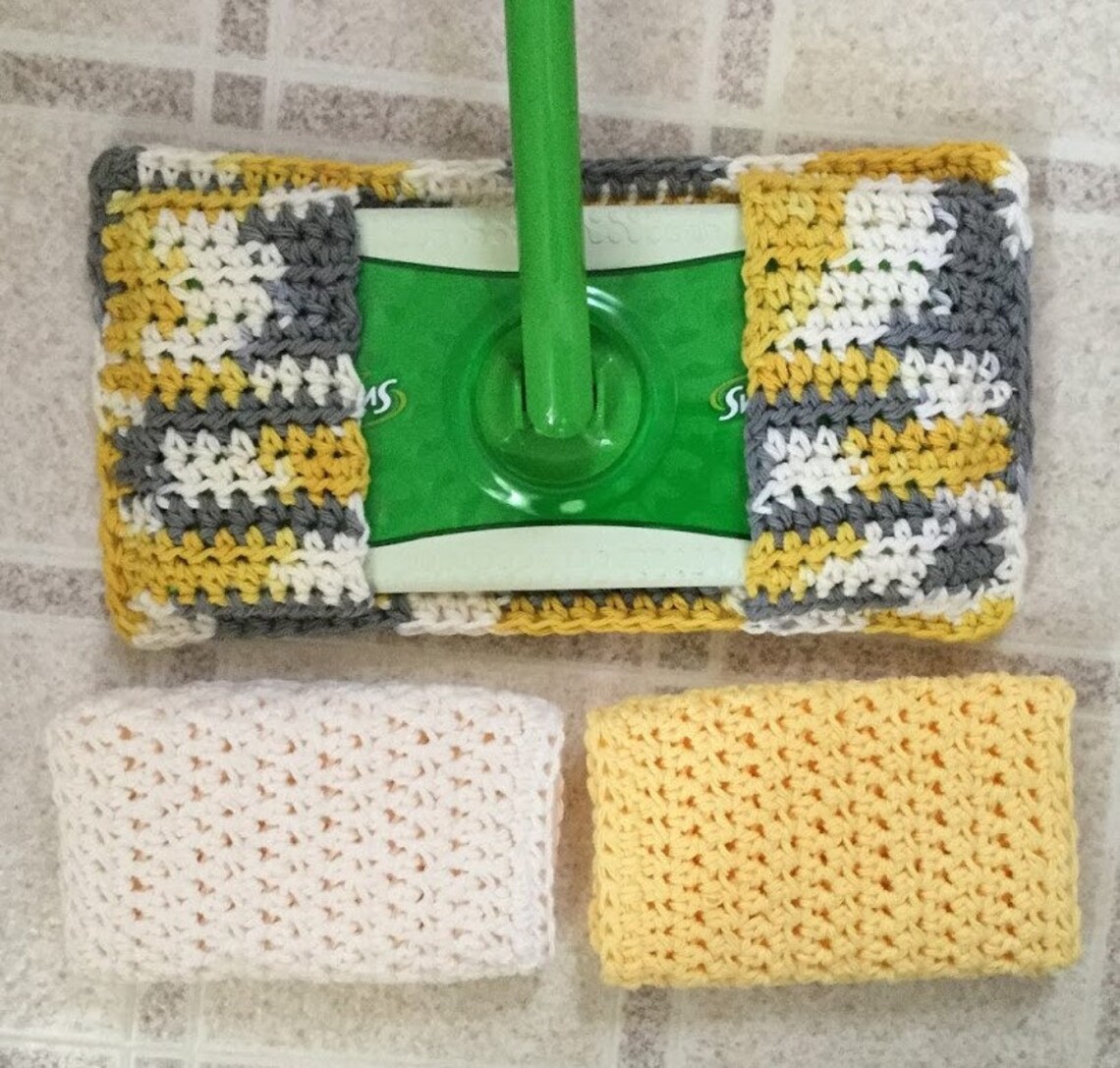 ECO Friendly SWEEPER COVERS Cleaning Crochet Sweeper Pads Handmade ...