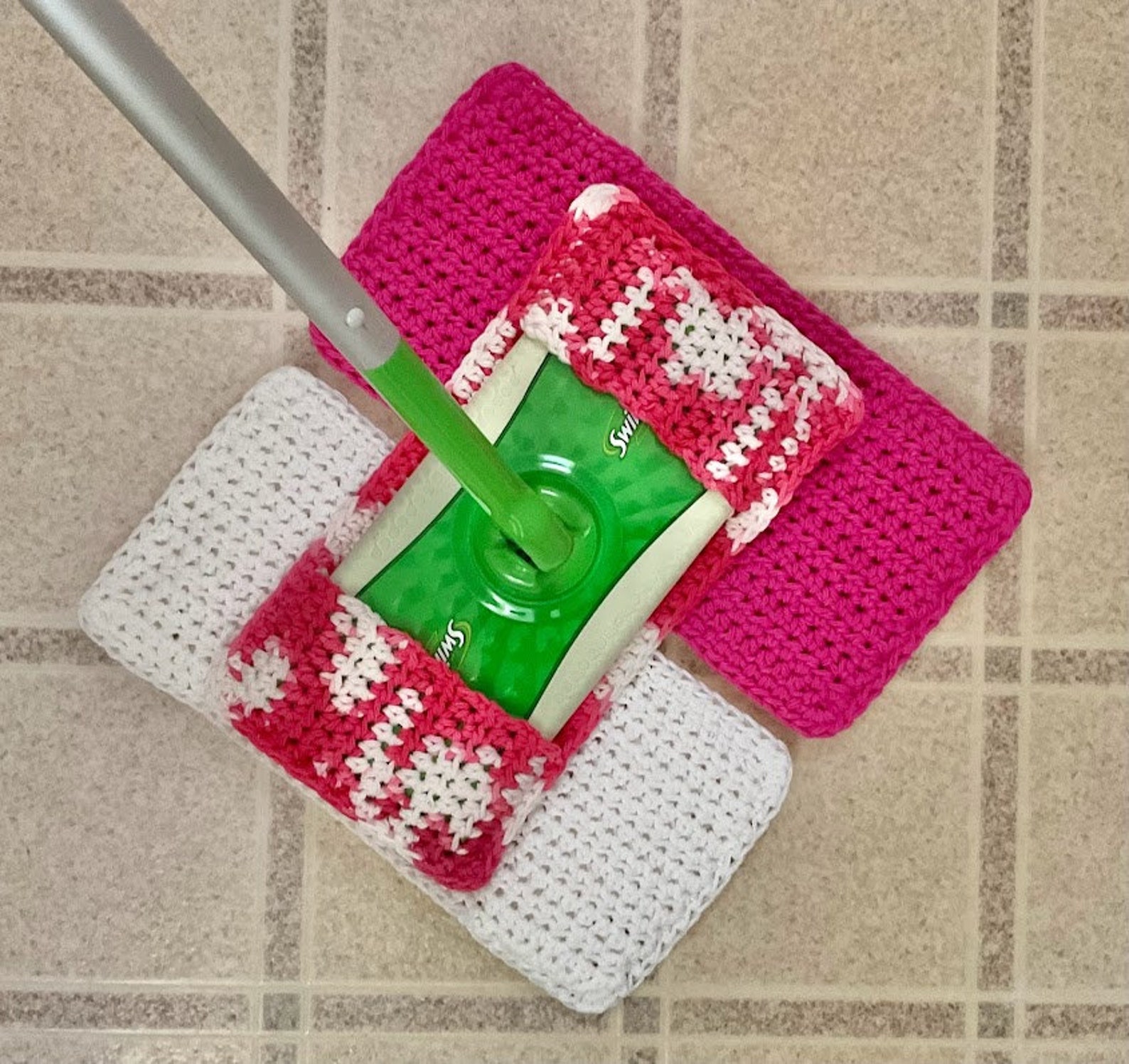ECO Friendly SWEEPER COVERS Cleaning Crochet Sweeper Pads Handmade ...
