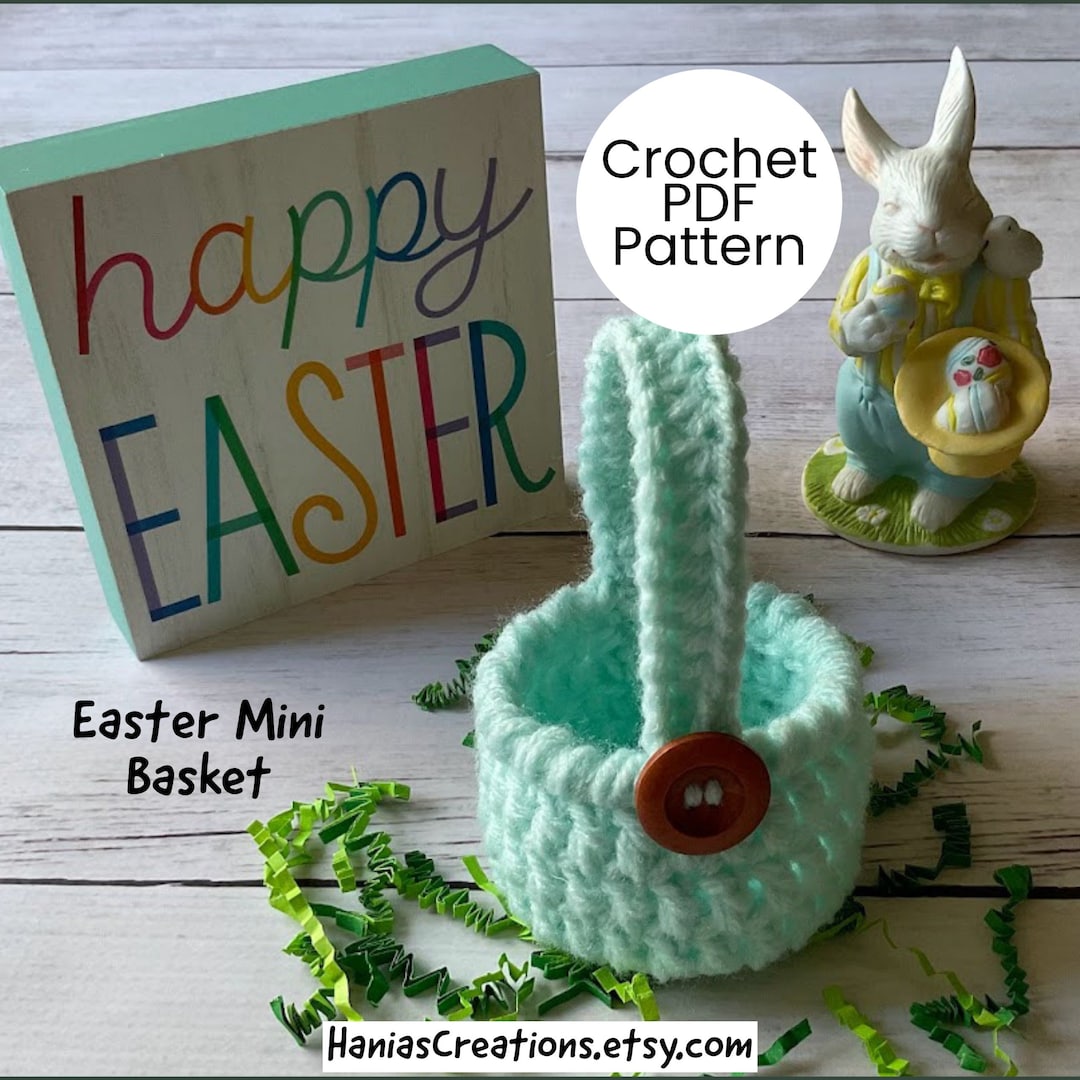 CROCHET PATTERN Easter Mini Basket Pattern Pdf Pattern Instant Download ...