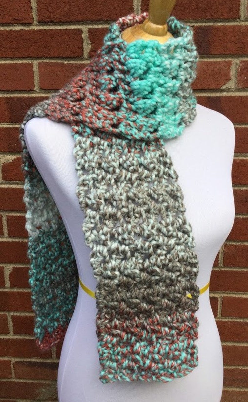 CROCHET CHUNKY SCARF Super Bulky Long Scarf Gift for Her | Etsy