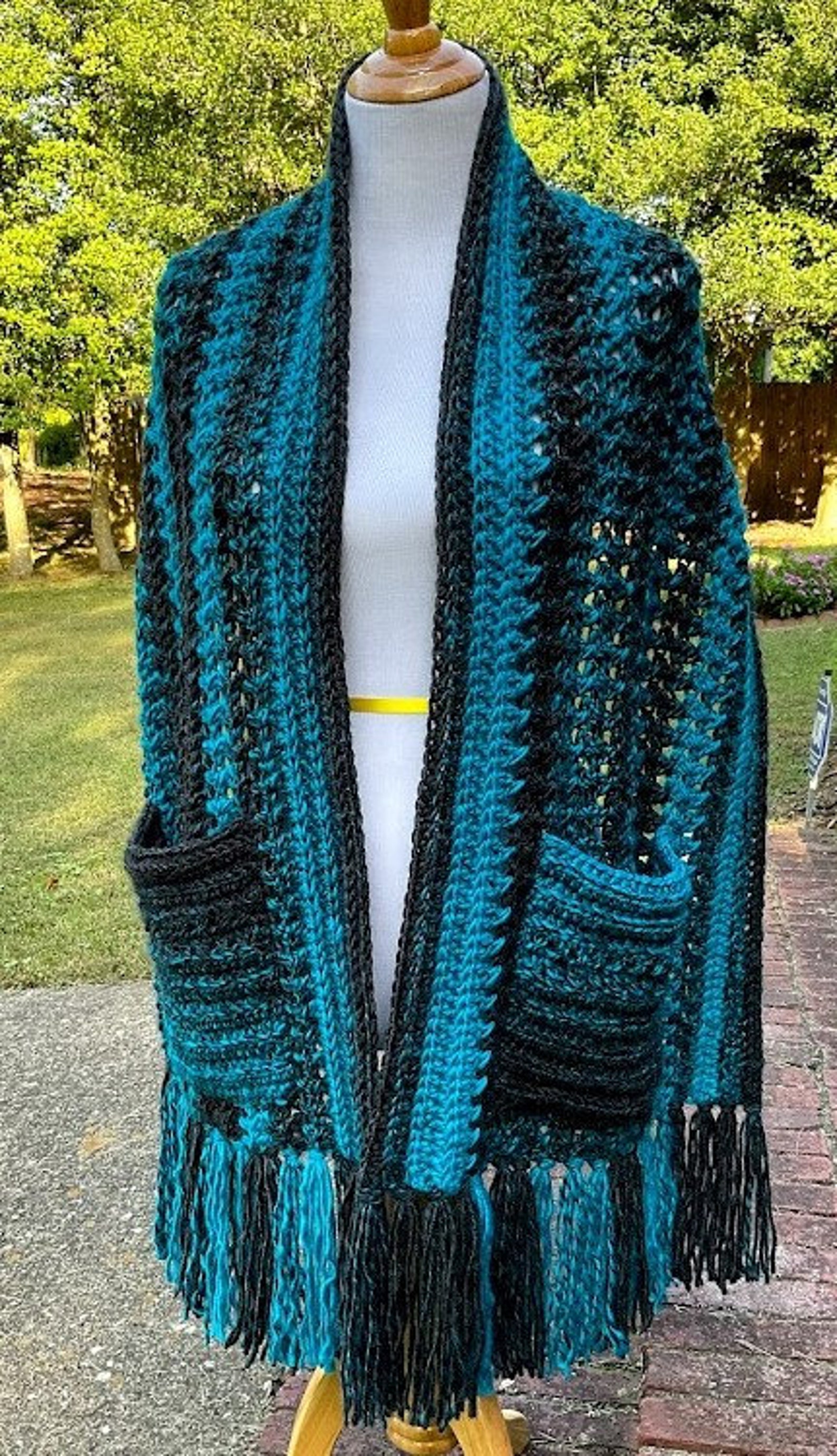 POCKET SHAWL PATTERN Crochet Pdf Pattern Instant Download Easy - Etsy