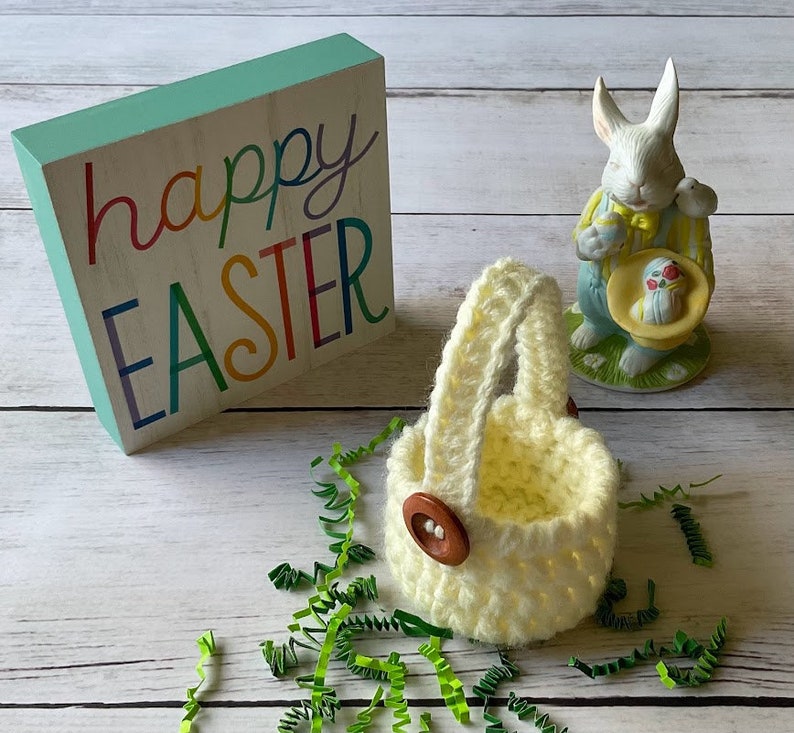 CROCHET PATTERN Easter Mini Basket Pattern Pdf Pattern Instant Download ...