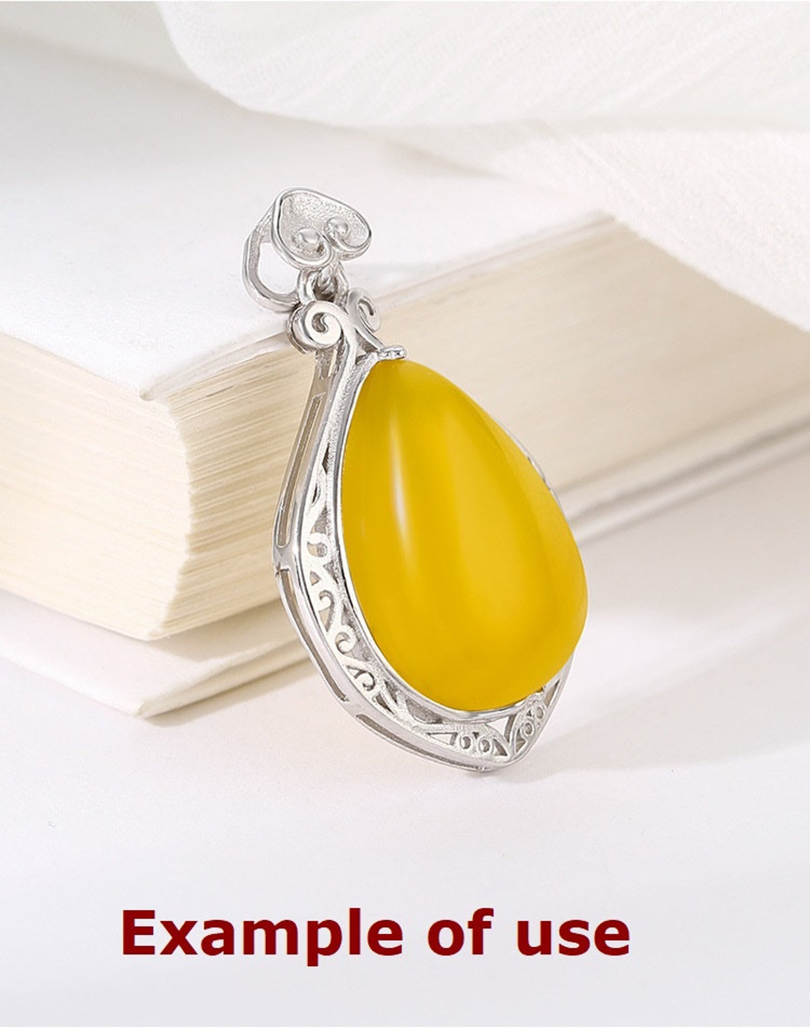 Retro Openwork Teardrop Base Pendant Setting Sterling Silver - Etsy