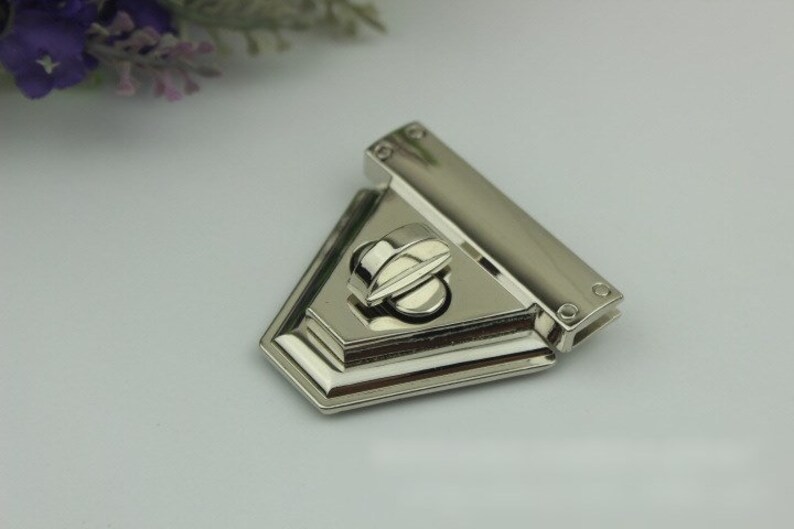 Triangle Twist Turn Lock Bag Hardware Gold Silver Gunmetal - Etsy