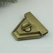 Triangle Twist Turn Lock Bag Hardware Gold Silver Gunmetal Bronze 1/10 ...