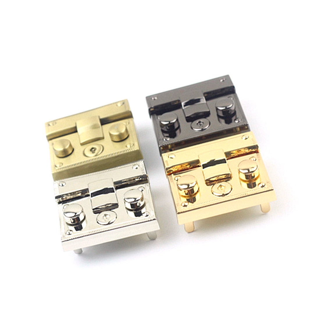 Rectangle Flip Lock Bag Hardware Gold Silver Gunmetal Bronze 1/10 Pcs ...