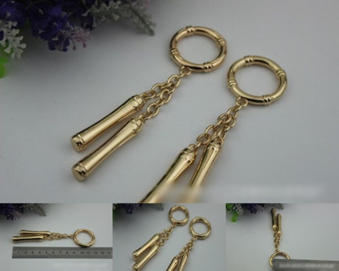 Tassel Keychain Bag Hardware Cute Light Gold 1/10 Pcs Handmade Purse ...