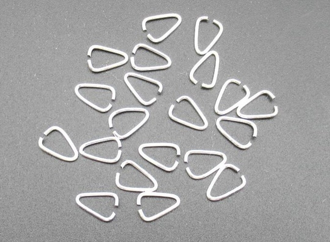 Sterling Silver Triangle Jump Rings 3.5x5.5mm Pendant Findings for ...