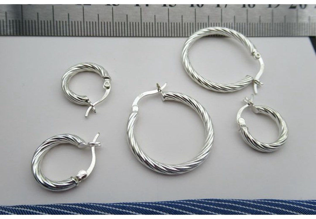 Sterling Silver Hoop Earrings 15 25mm Earring Findings for Handmade Pure Fine Jewelry Making Wholesale Bulk Etsy