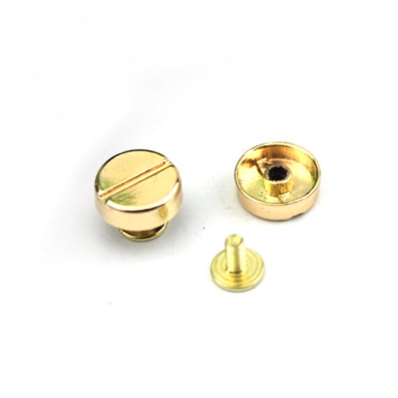 Round Head Button Bag Hardware Heart Belt Strap Chicago Screw - Etsy