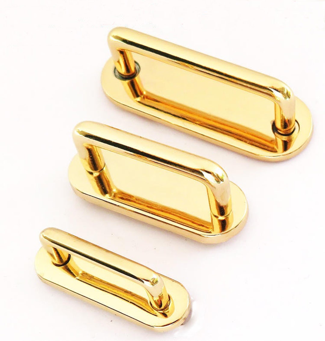 D Bridge Buckle Webbing Strap Holder With Plate and Prongs Gold Tone ...