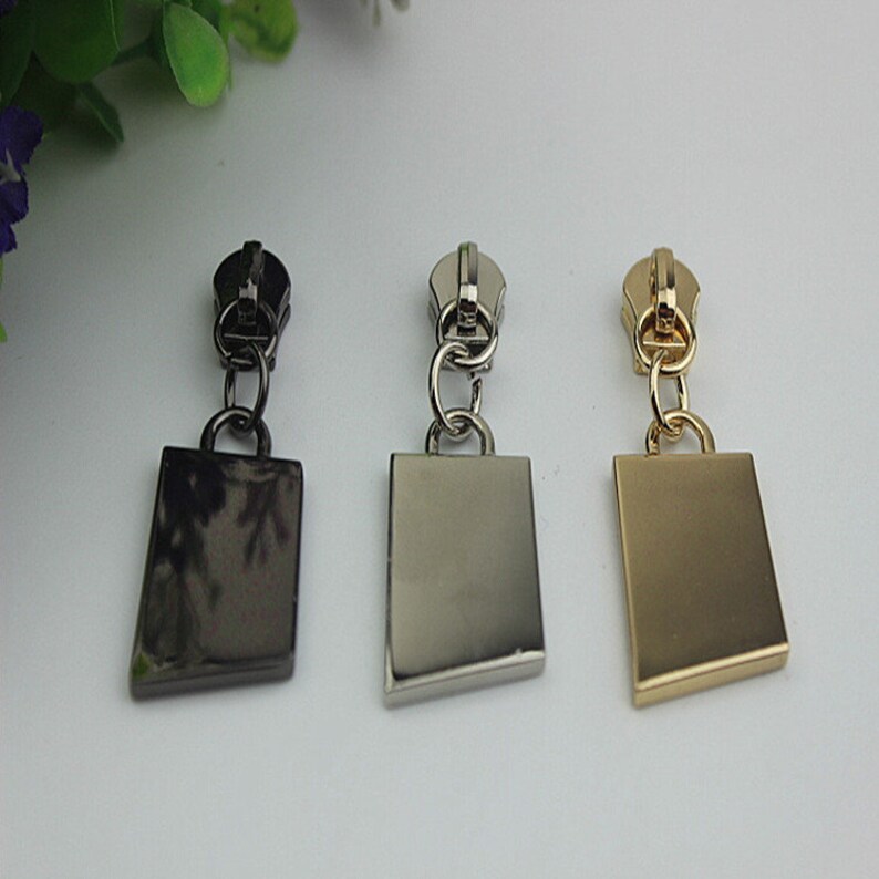Zipper Pull Bag Hardware Charm Slider Metal Gold Silver - Etsy