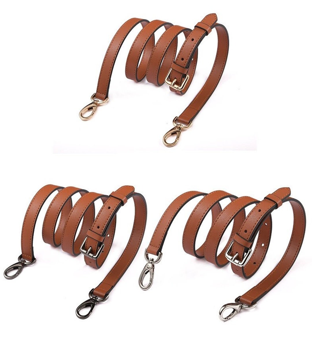 Dark Brown Genuine Leather Shoulder Strap 110-130cm 3.6-4.25ft ...