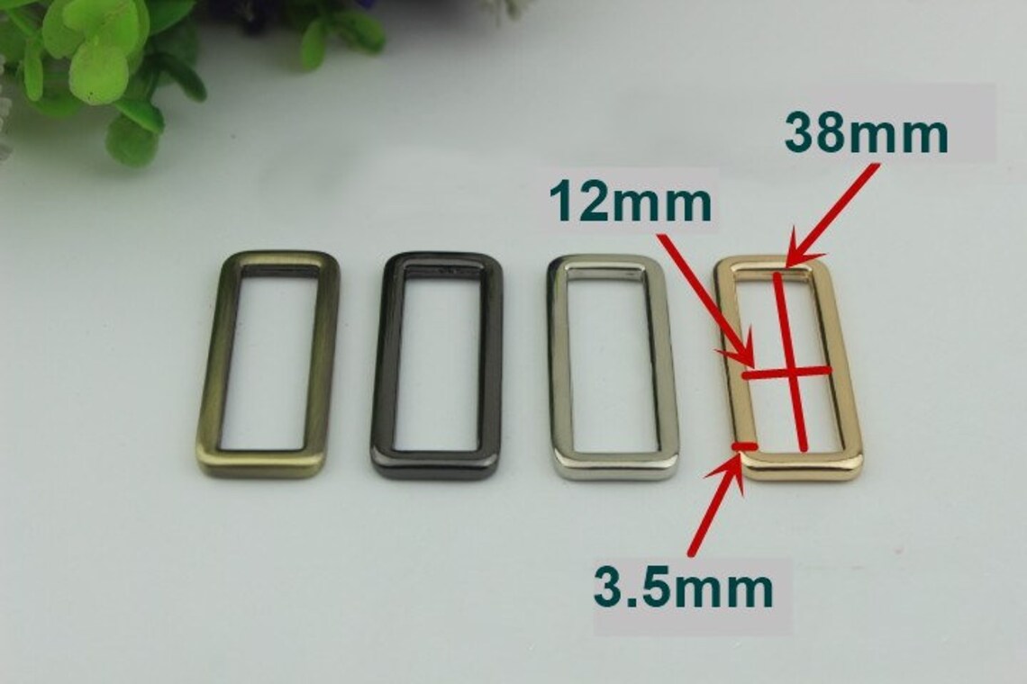 10pcs Strap Slider Bag Hardware Rectangle Single Loop Metal - Etsy