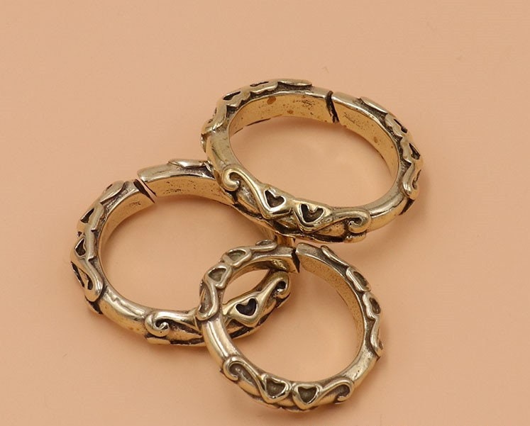 Raw Solid Brass Keychain Keyring 1 Inch Coil Fob Decor - Etsy