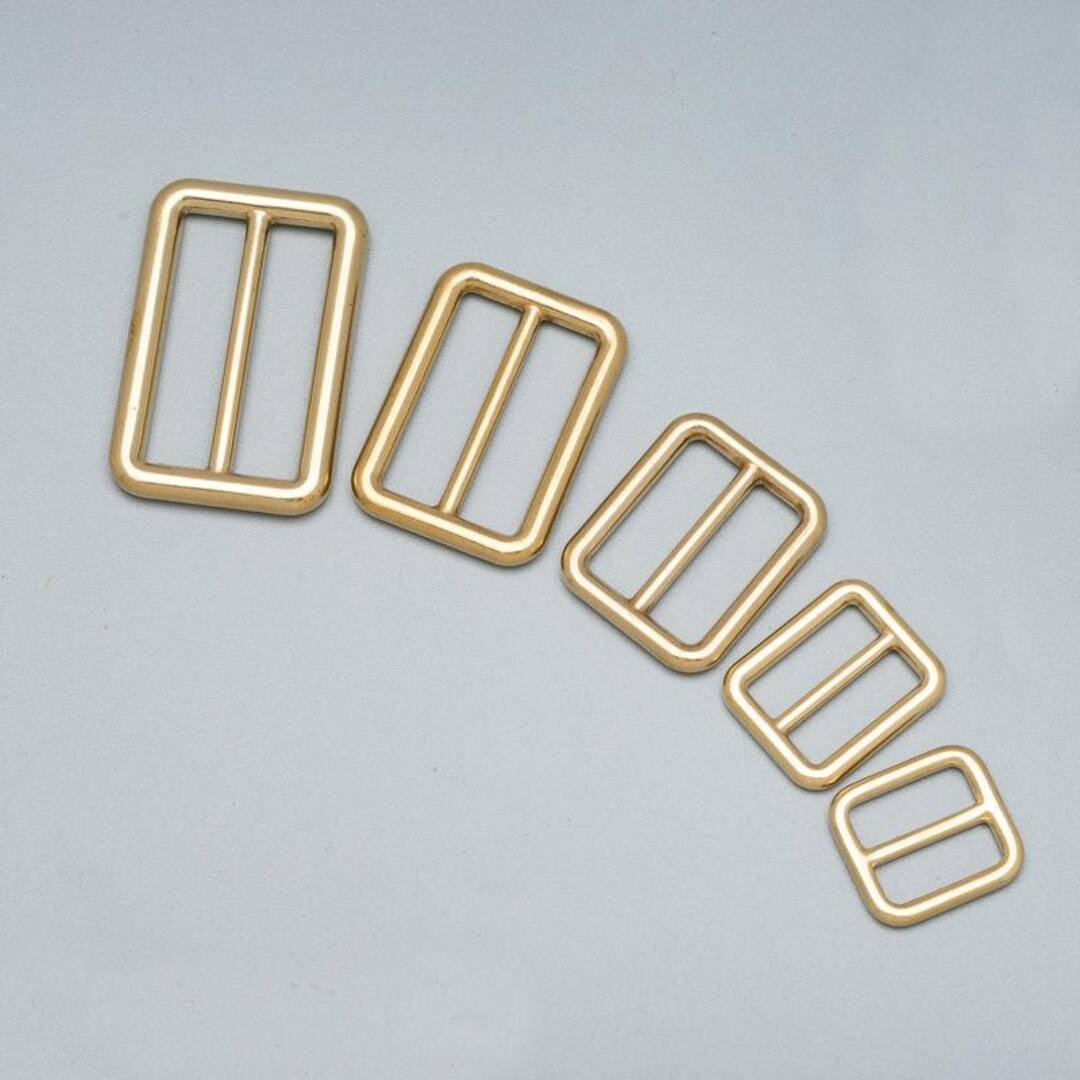 Solid Brass Rectangle Double Loop Slider 18 20 25 32 38 Mm Buckle ...