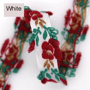 Lace Embroidered Rose Flower Trim Ribbon - Etsy