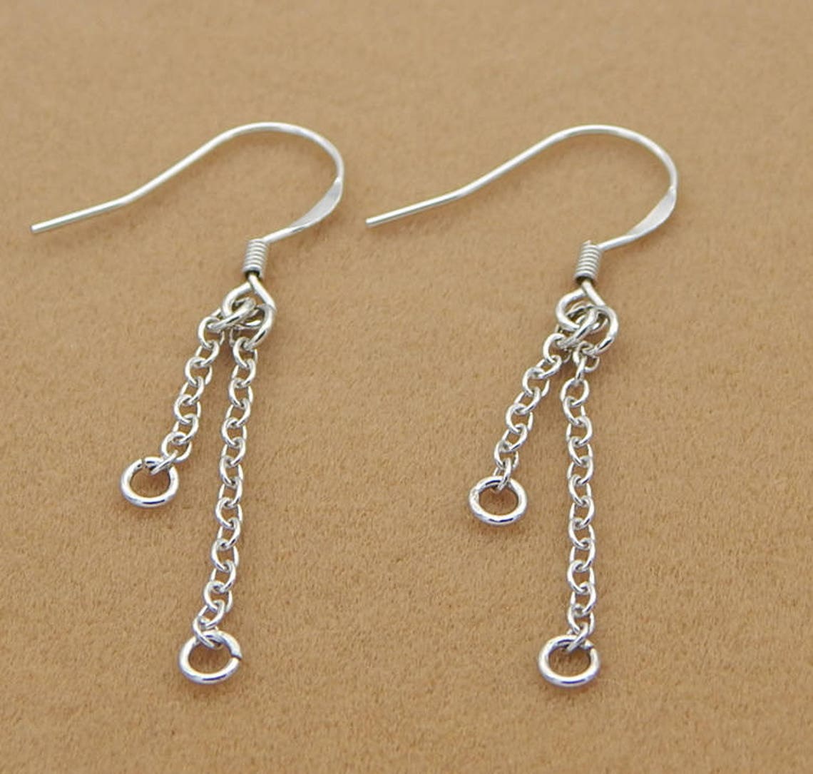 Sterling Silver Cable Extension Chain 2 Loops Tail Extender - Etsy