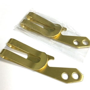 Raw Solid Brass Money Clip 3" Vintage Decor Connector Holder DIY Copper ...