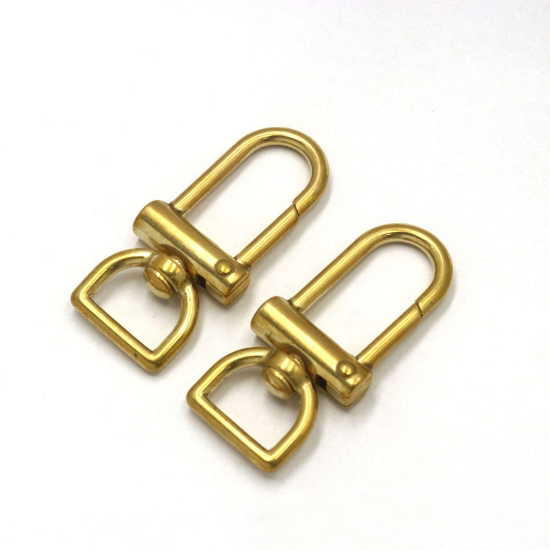 Solid Brass Swivel Eye Bolt Snap Hook Lobster Clasp Clip Spring Strap ...