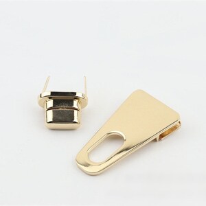 Triangle Turn Twist Lock Bag Hardware Gold Silver Bronze Black 1/10 Pcs ...