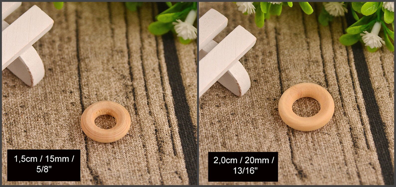 Blank Cutout Round Wood Ring Bangle Loop Hoop Smooth | Etsy