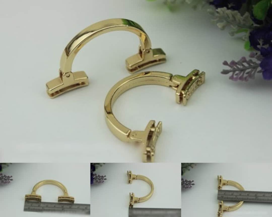 Arc Strap Handles Connector Bag Hardware Metal Lock Buckle Light Gold 1 ...