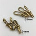 Solid Brass Pocket Watch Swivel Clip Chain Snap Hook 24 28 Mm 1 1 1/8 ...