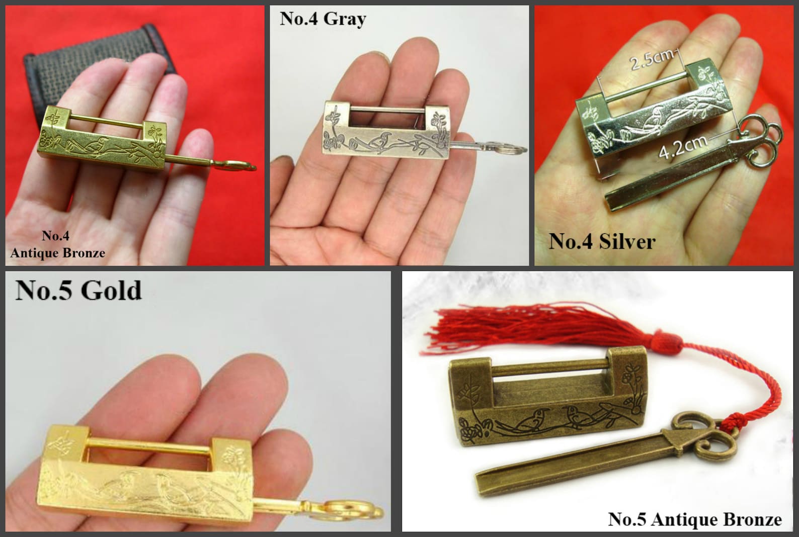 Chinese Lock Padlock Key Protector Ancient Vintage Style | Etsy