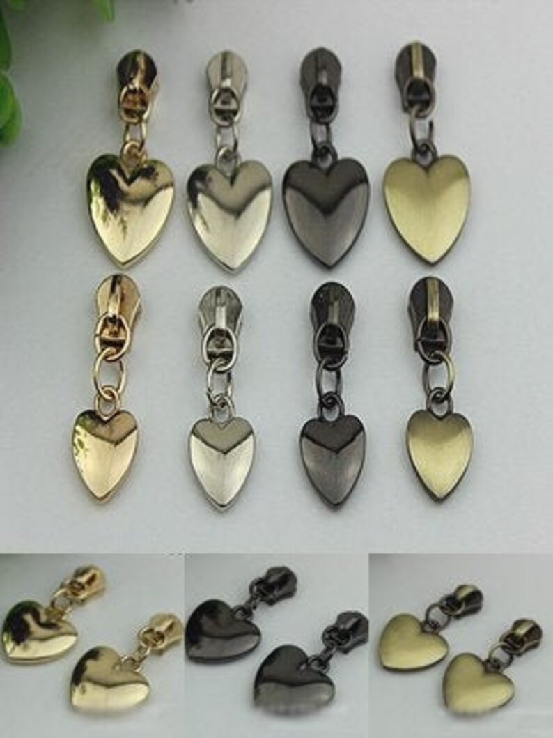 Zipper Pull Bag Hardware Charm Slider Metal Gold Silver - Etsy
