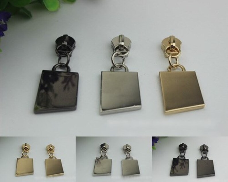 Zipper Pull Bag Hardware Charm Slider Metal Gold Silver - Etsy