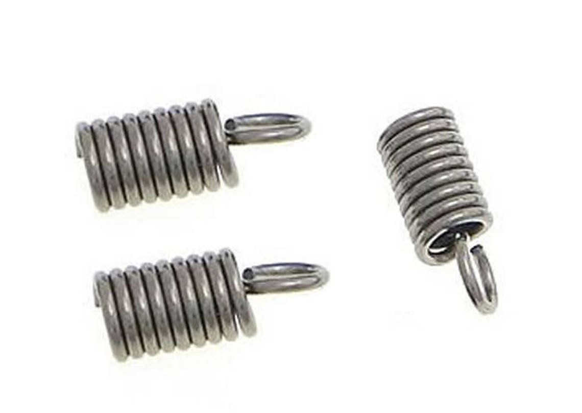 Stainless Steel Silver Tone Spring Coil Bead End Tip Cap | Etsy