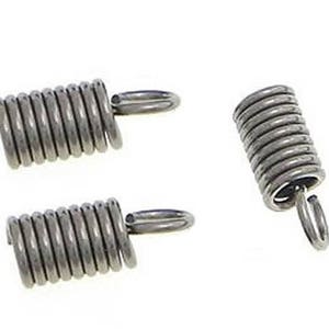 Stainless Steel Silver Tone Spring Coil Bead End Tip Cap | Etsy